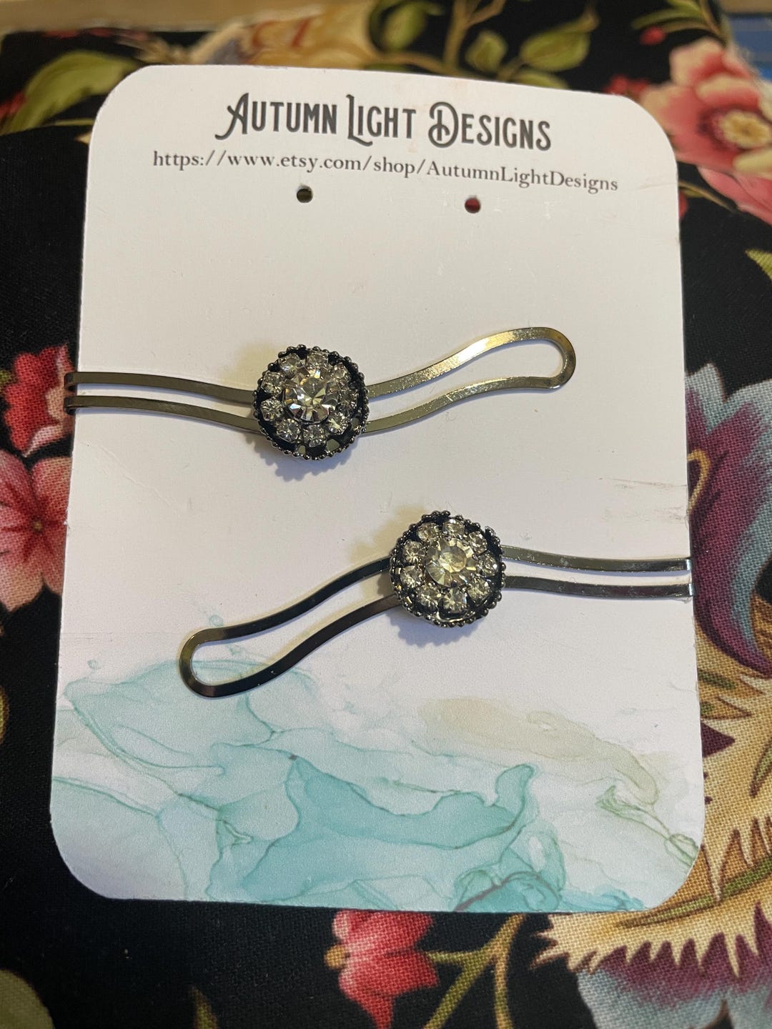 Vintage Button Hair Slides - Etsy