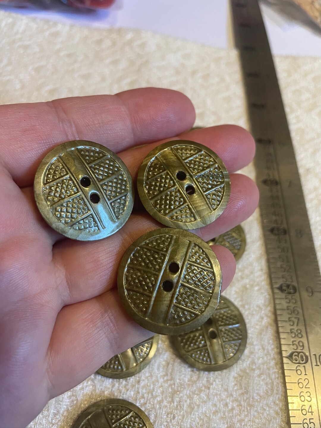 Antique Celluloid Wafer Buttons - Etsy