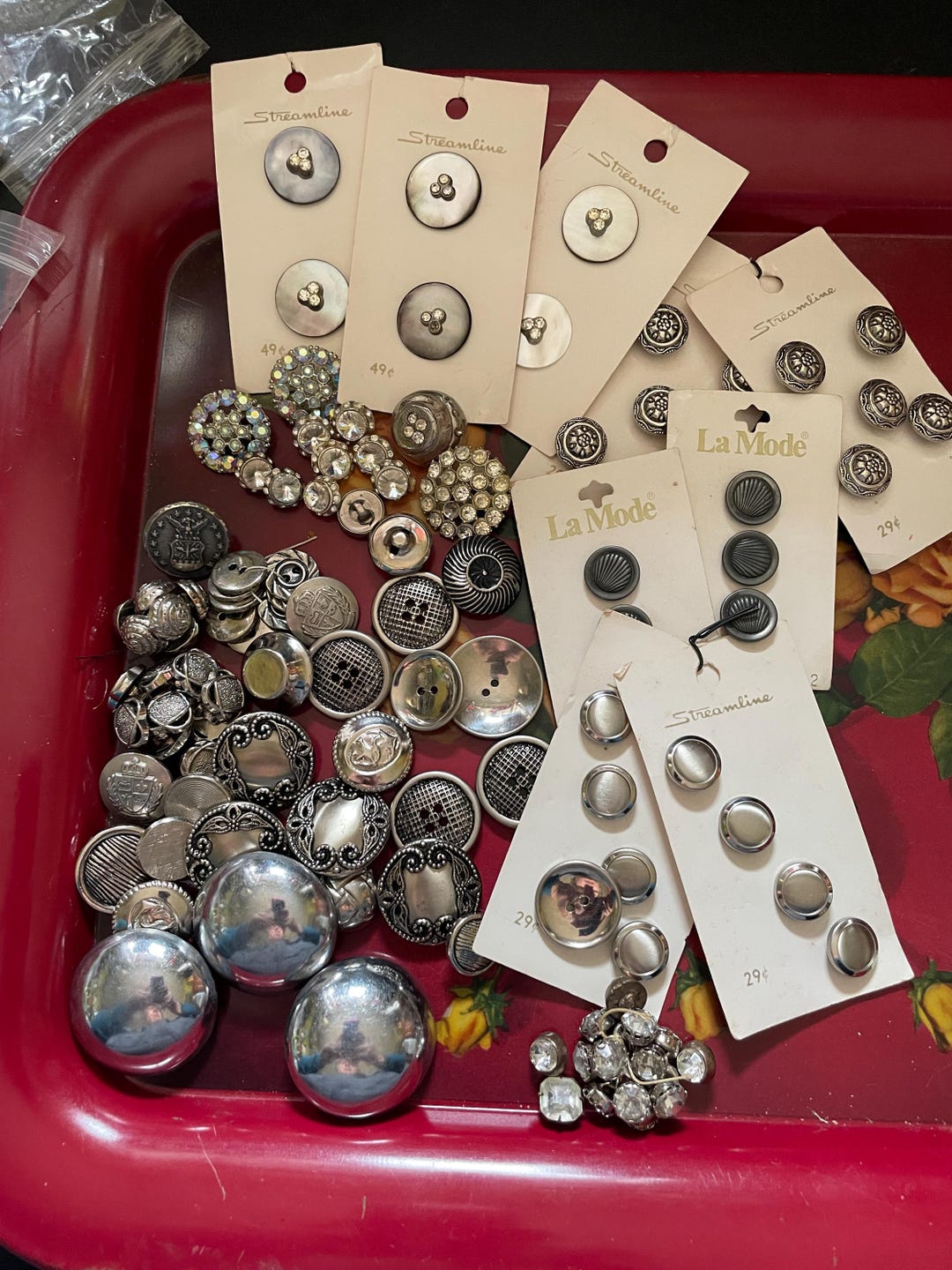 Destash Rhinestone/metal Buttons - Etsy