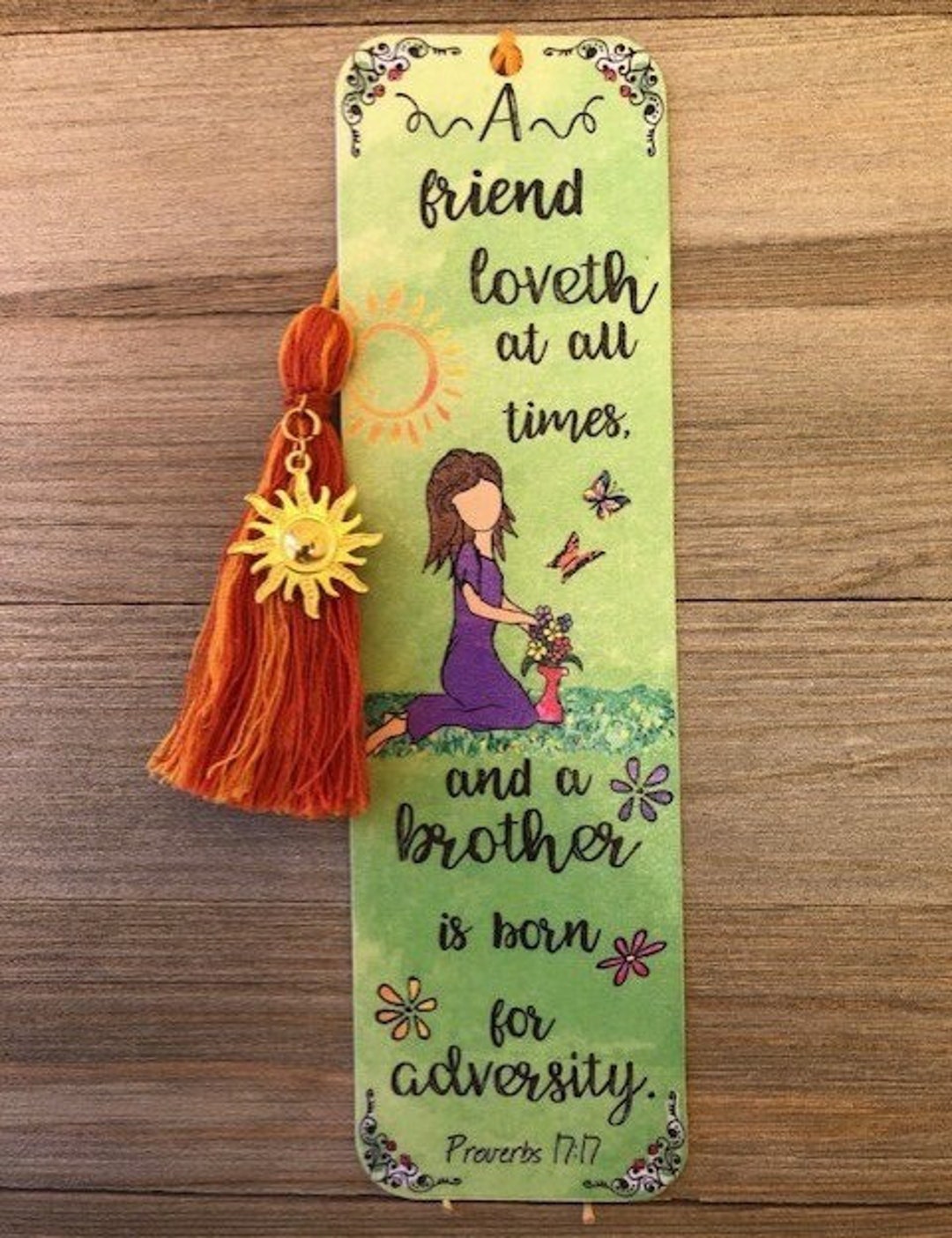 Bible Verse Bookmark - Proverbs 17:17 KJV "a Friend Loveth at All Times ...