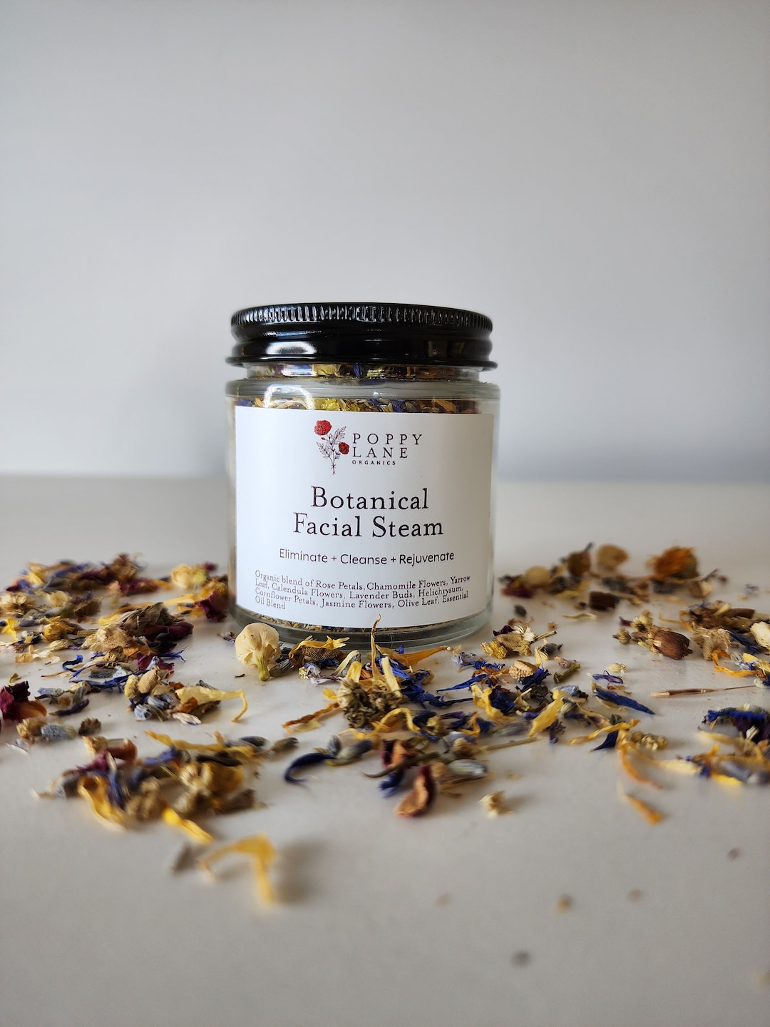 Botanical Facial Steam: Organic Herbs, Rose Petals, Chamomile - Etsy