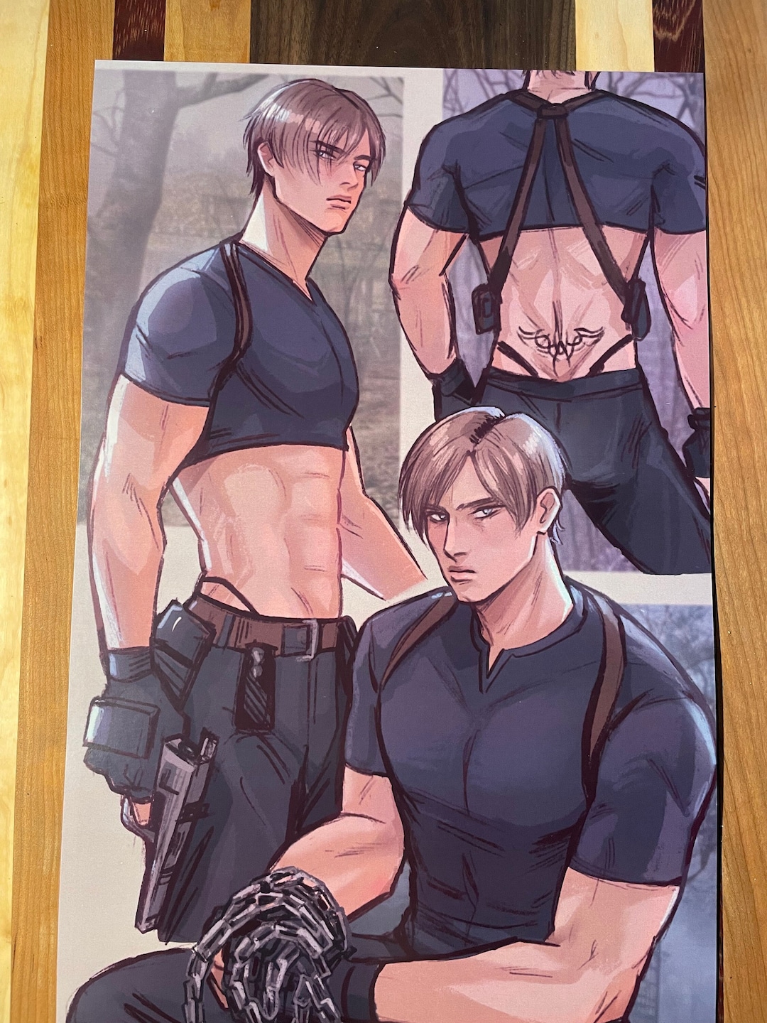 Leon Crop Top Re4 Print - Etsy