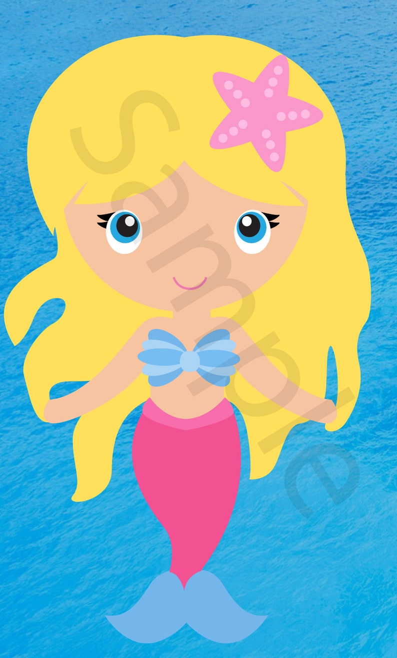 Mermaids Clip-art Set in a PNG 300ppi Format. Personal & - Etsy Australia