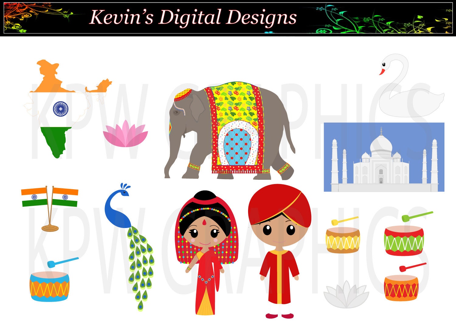 Indian Traditional Clipart