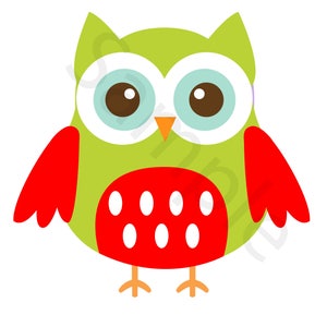 Colorful Rainbow Cute Owls Clipart Set in a PNG Format. - Etsy