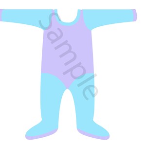 Baby-grow Clip-art Set various Colors in High Quality PNG - Etsy Canada