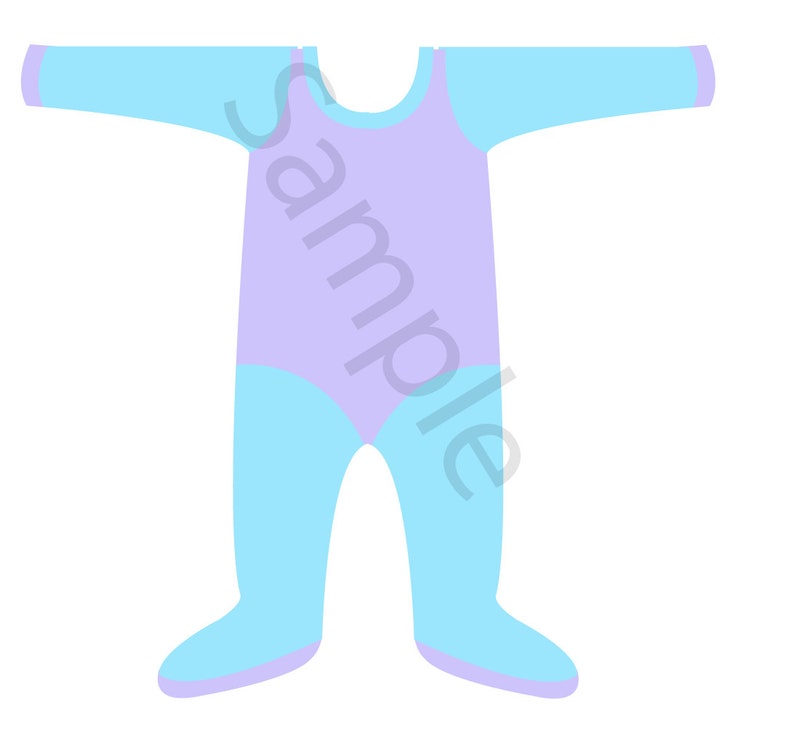 Baby-grow Clip-art Set various Colors in High Quality PNG - Etsy Canada
