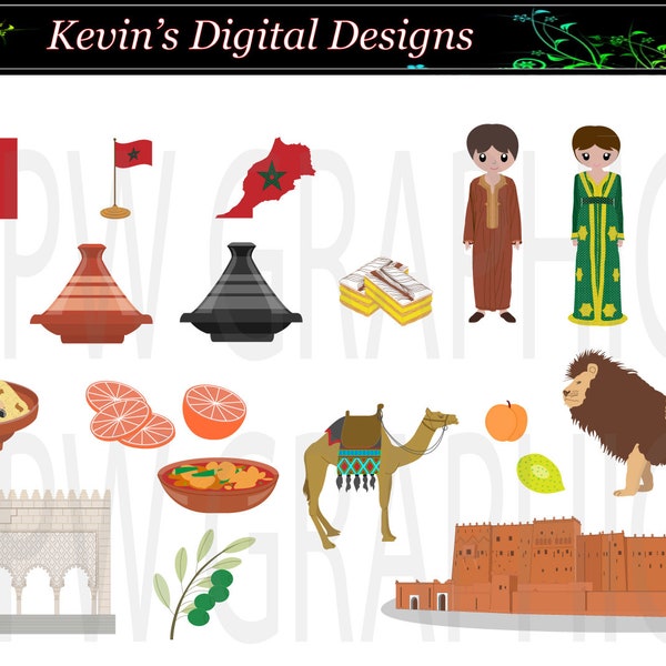 Clipart Countries of the World - Etsy