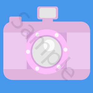 Pastel Cameras Clip-art Set in a PNG format. Personal & Small | Etsy