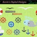 Nautical Sailor Clip-art Set in a PNG Format. Personal & Small ...