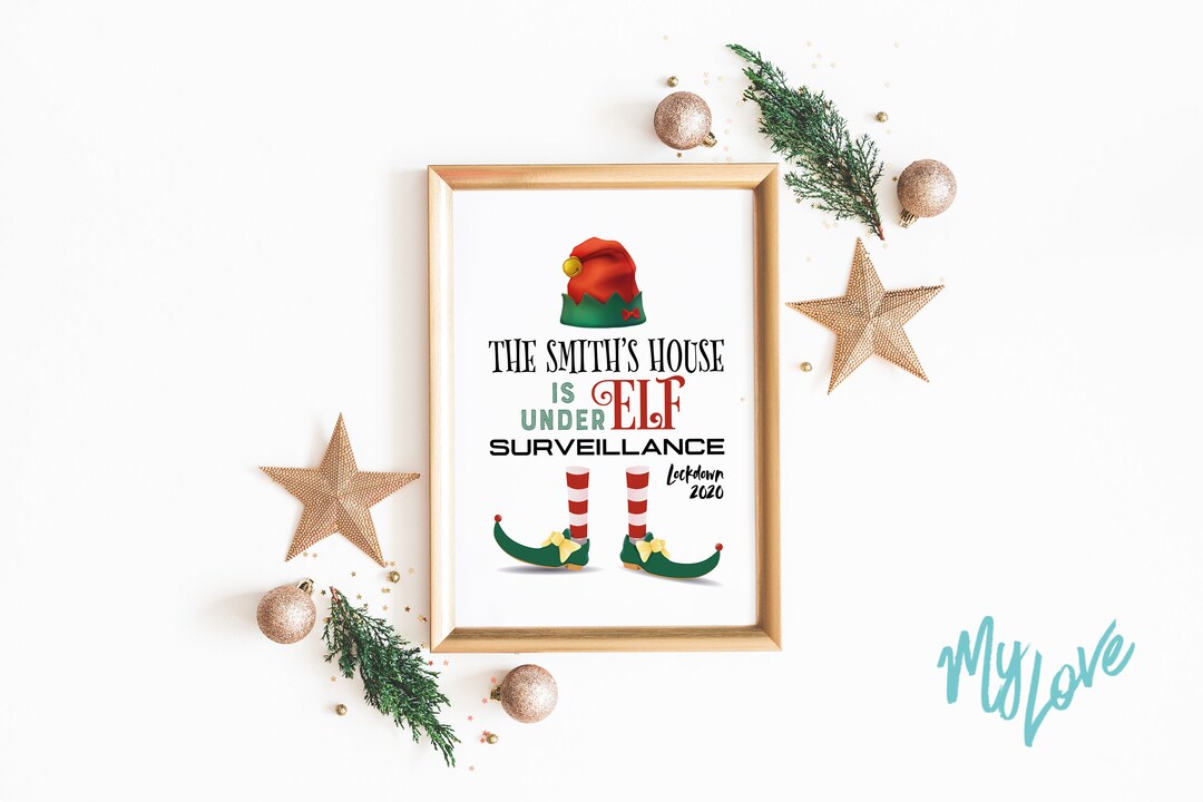 Personalised Elf on Shelf Surveillance Lockdown 2020 Artwork - Etsy UK