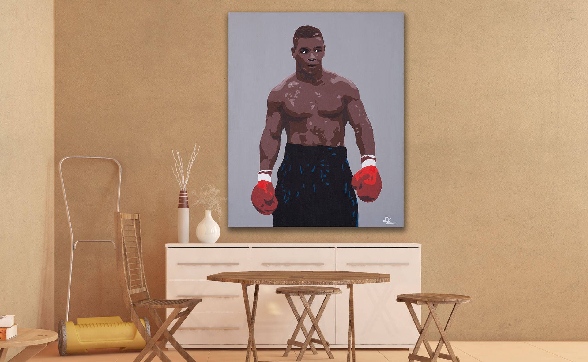 Mike Tyson - Print Acrylic Painting 60x40 Cm - Boxe - Etsy