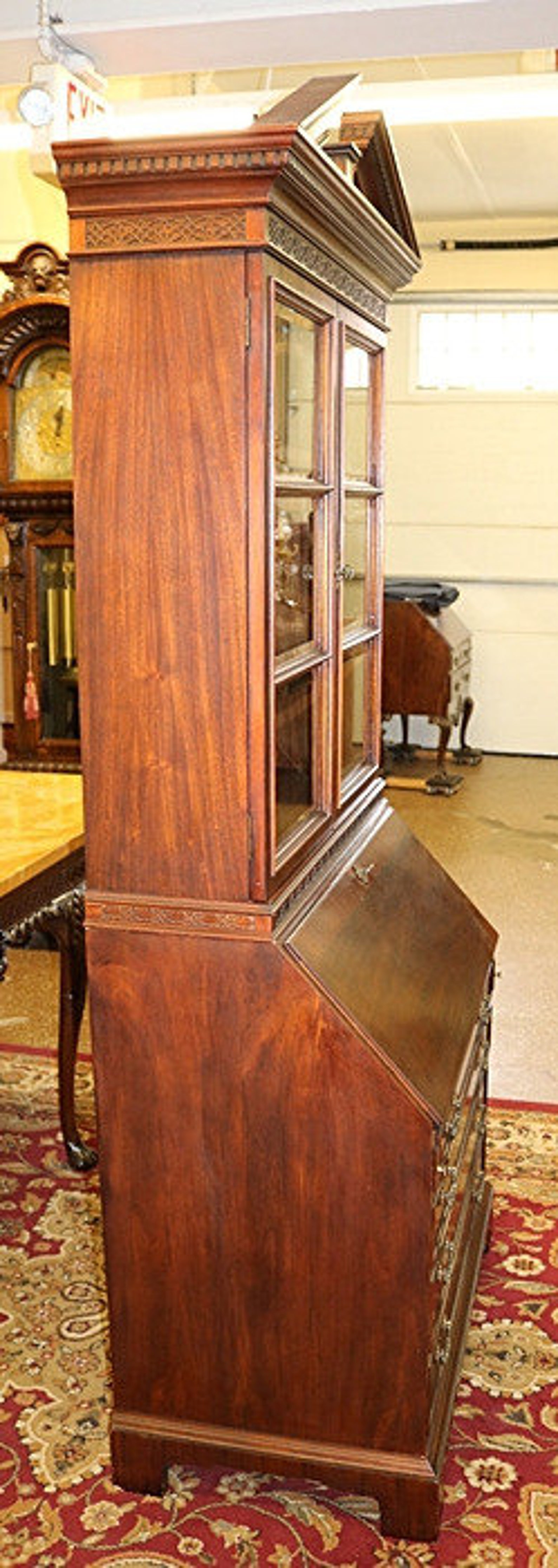 Mahogany Glass Door Secretary Desk Made By Century Furniture Etsy