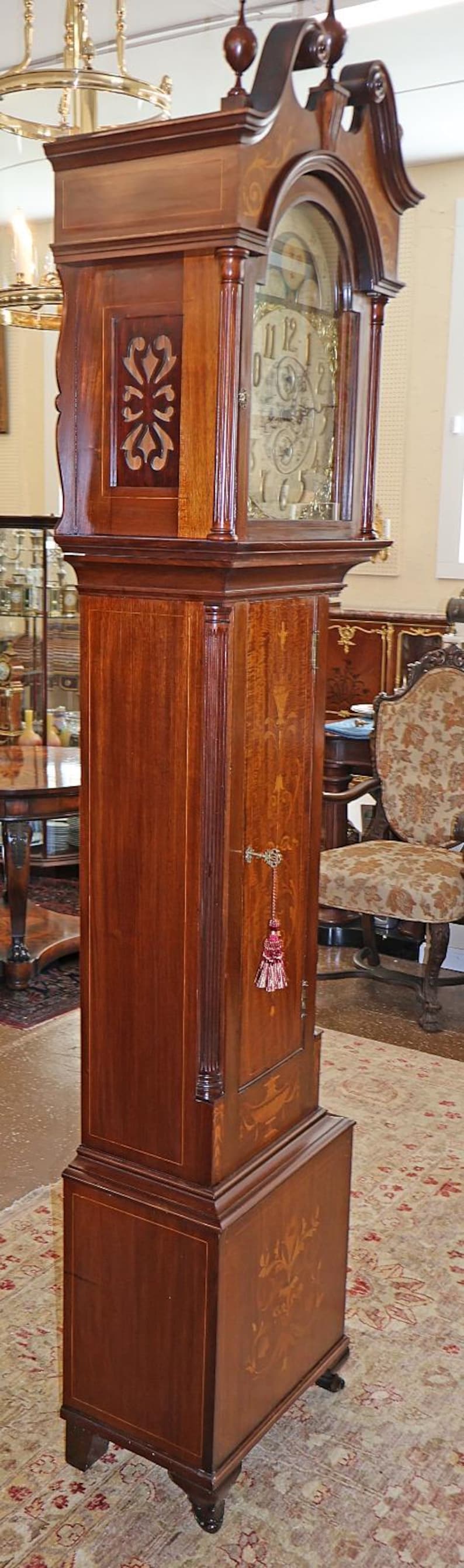 19th Century Winterhalder & Hofmeier Inlaid Mahogany Tall Case ...