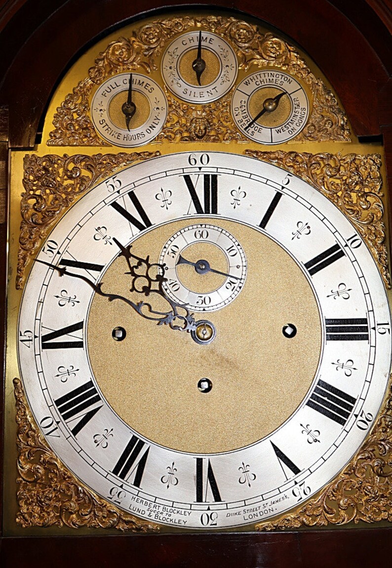 Herbert Blockley London Musical 19th Century Inlaid Tall Case ...