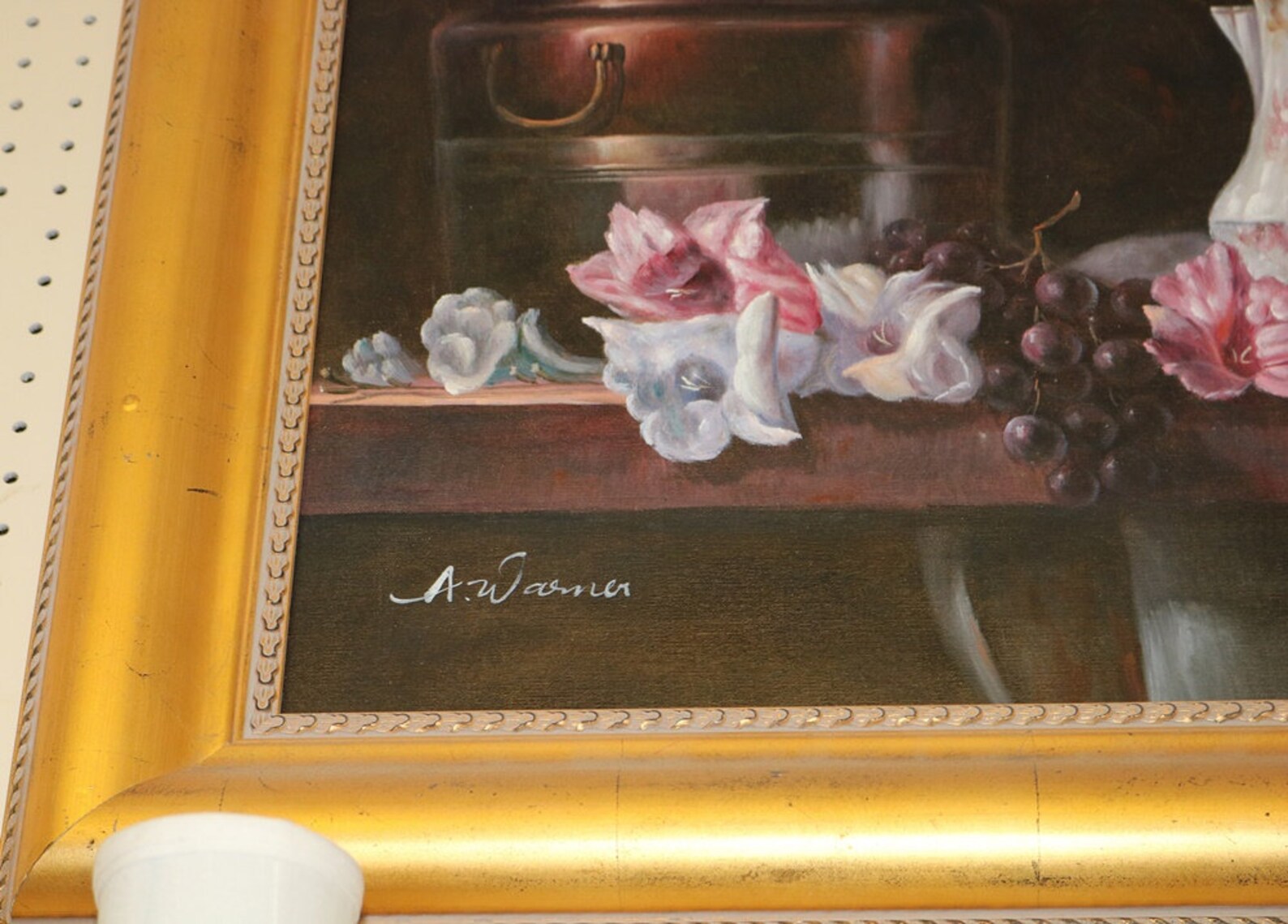 Small Still Life Floral Oil Painting Signed A Warner - Etsy
