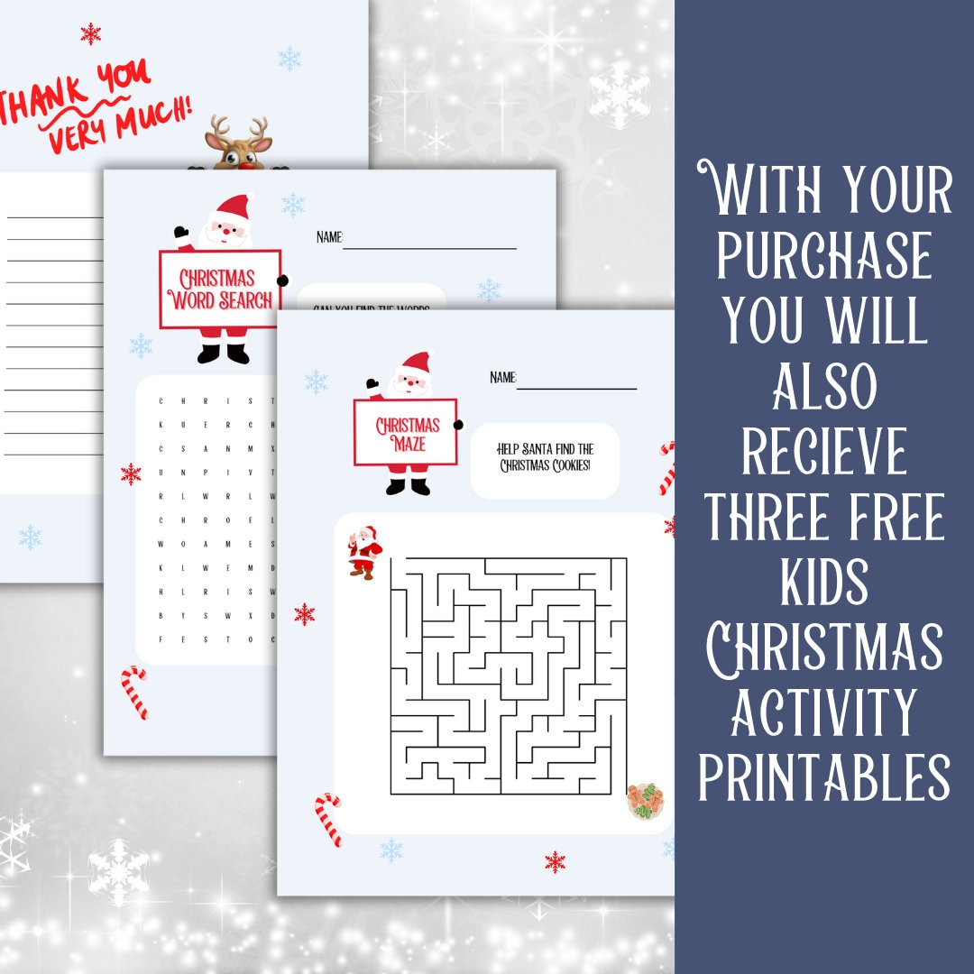 Printable Christmas Chart Christmas Behavior Chart Holiday - Etsy