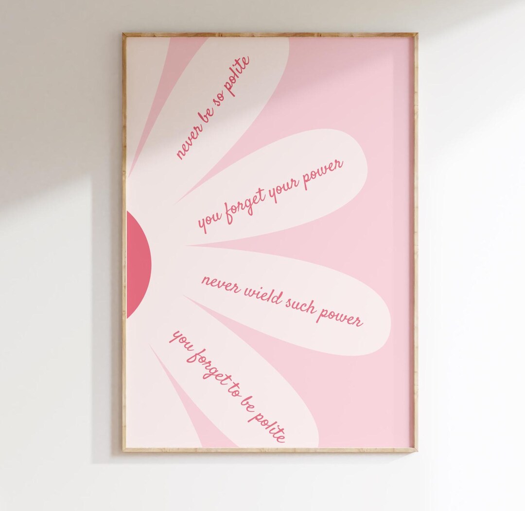 Marjorie Lyric Poster: Inspirational Pink Wall Art, Taylor Print ...