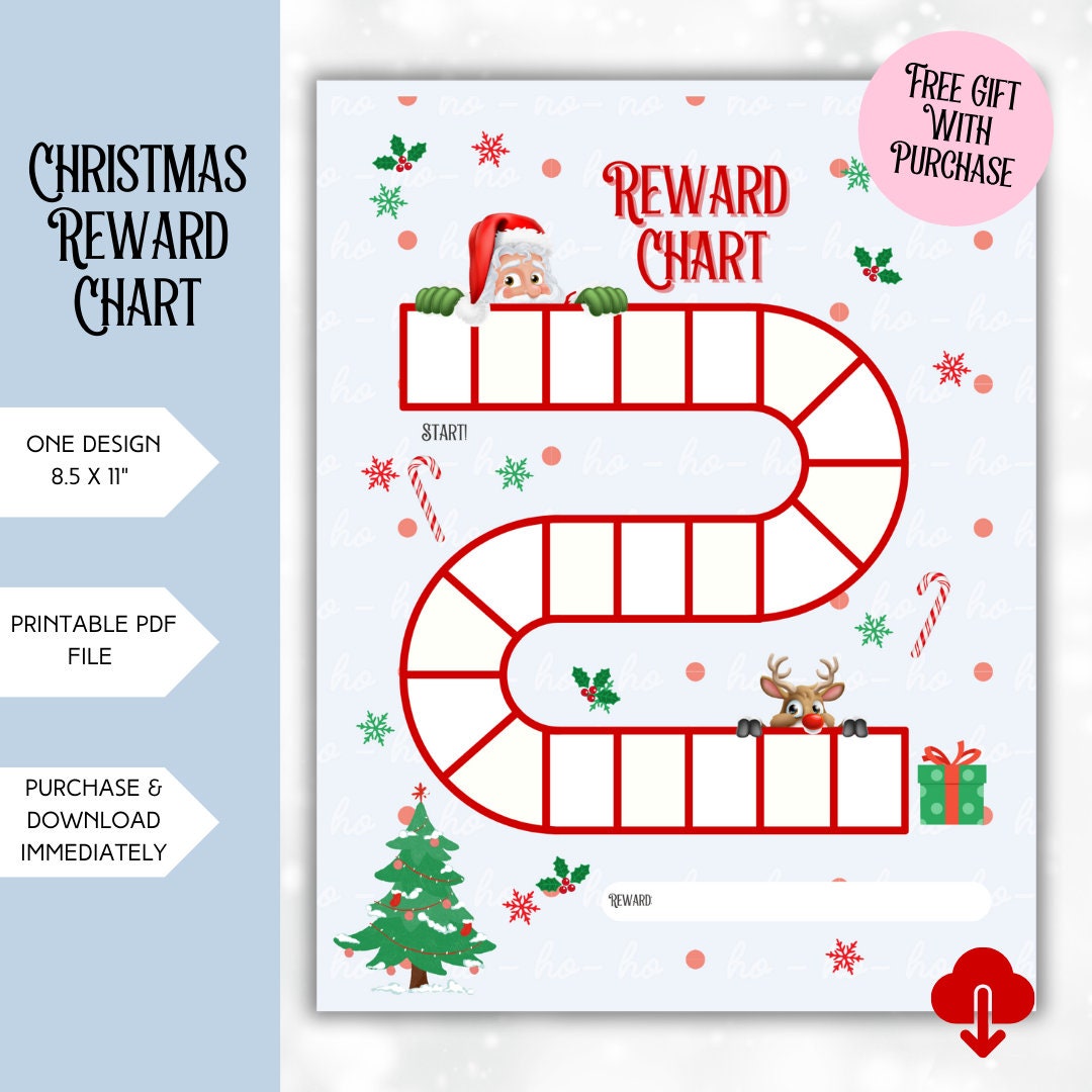 Printable Christmas Chart, Christmas Behavior Chart, Holiday Chart ...