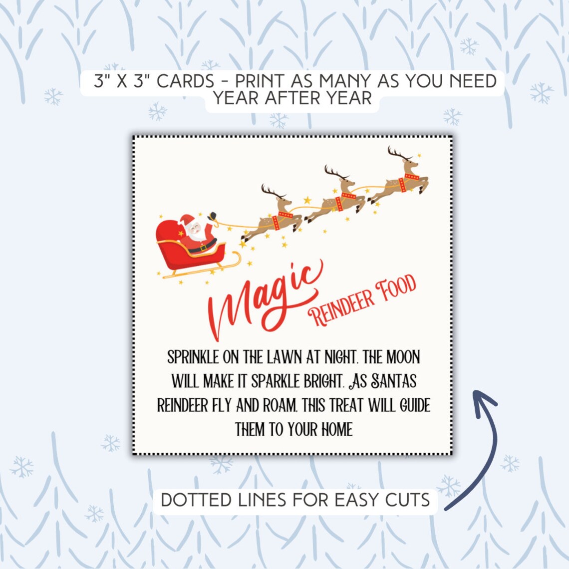 Printable Magic Reindeer Food Label Tag Christmas Gift Tag - Etsy