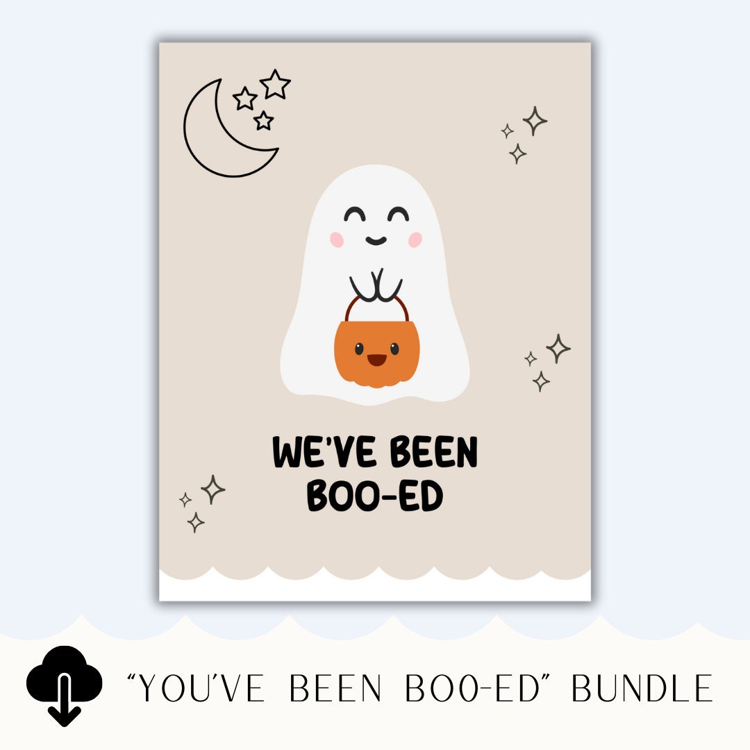 You've Been Booed Printable Halloween Kit, Boo Sign and Poem, Boo Your ...
