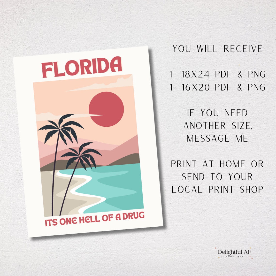 Florida Wall Art, Digital Wall Print, TTPD Print, Swiftie Instant ...