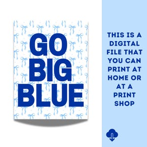 Kentucky Wildcats Dorm Decor: Go Big Blue Print (digital Download) - Etsy