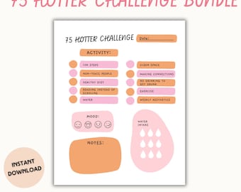 75 Hotter Challenge Tracker - Etsy