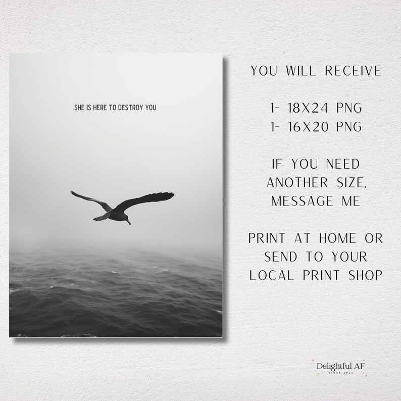 The Albatross Print, Taylor Swift Wall Art Poster, Song Lyrics Bridge ...