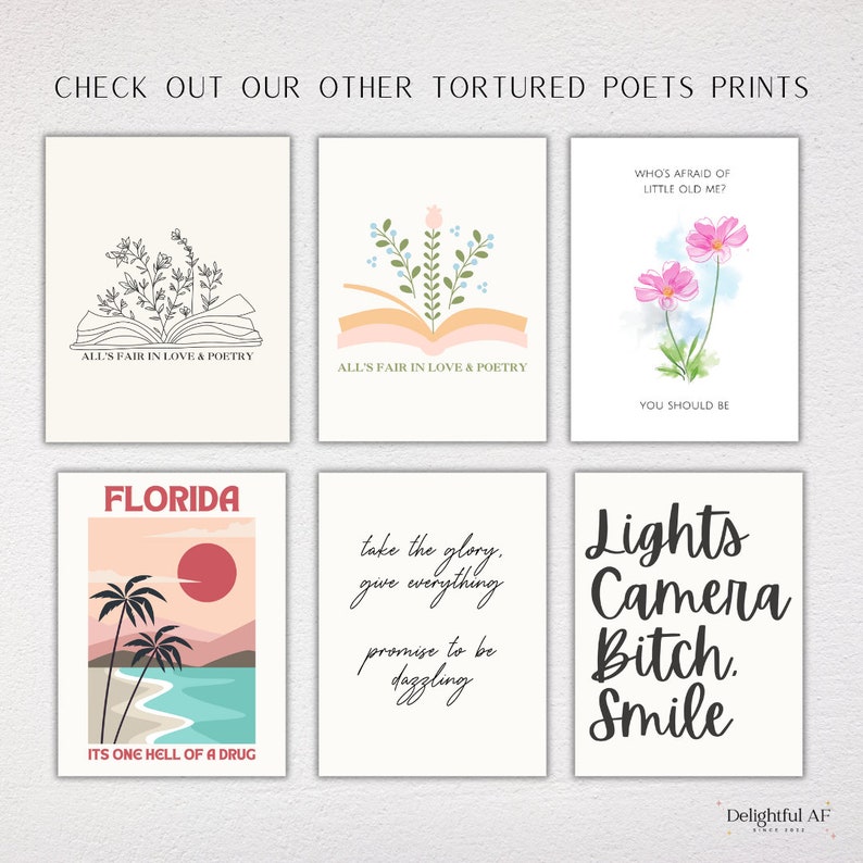 Florida Wall Art, Digital Wall Print, TTPD Print, Swiftie Instant ...