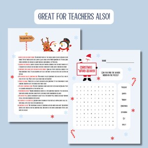 Christmas Games Activities Printable Bundle, Christmas Coloring, Thank ...