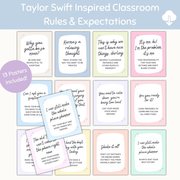 Taylor Swiftie Classroom Decor - Etsy