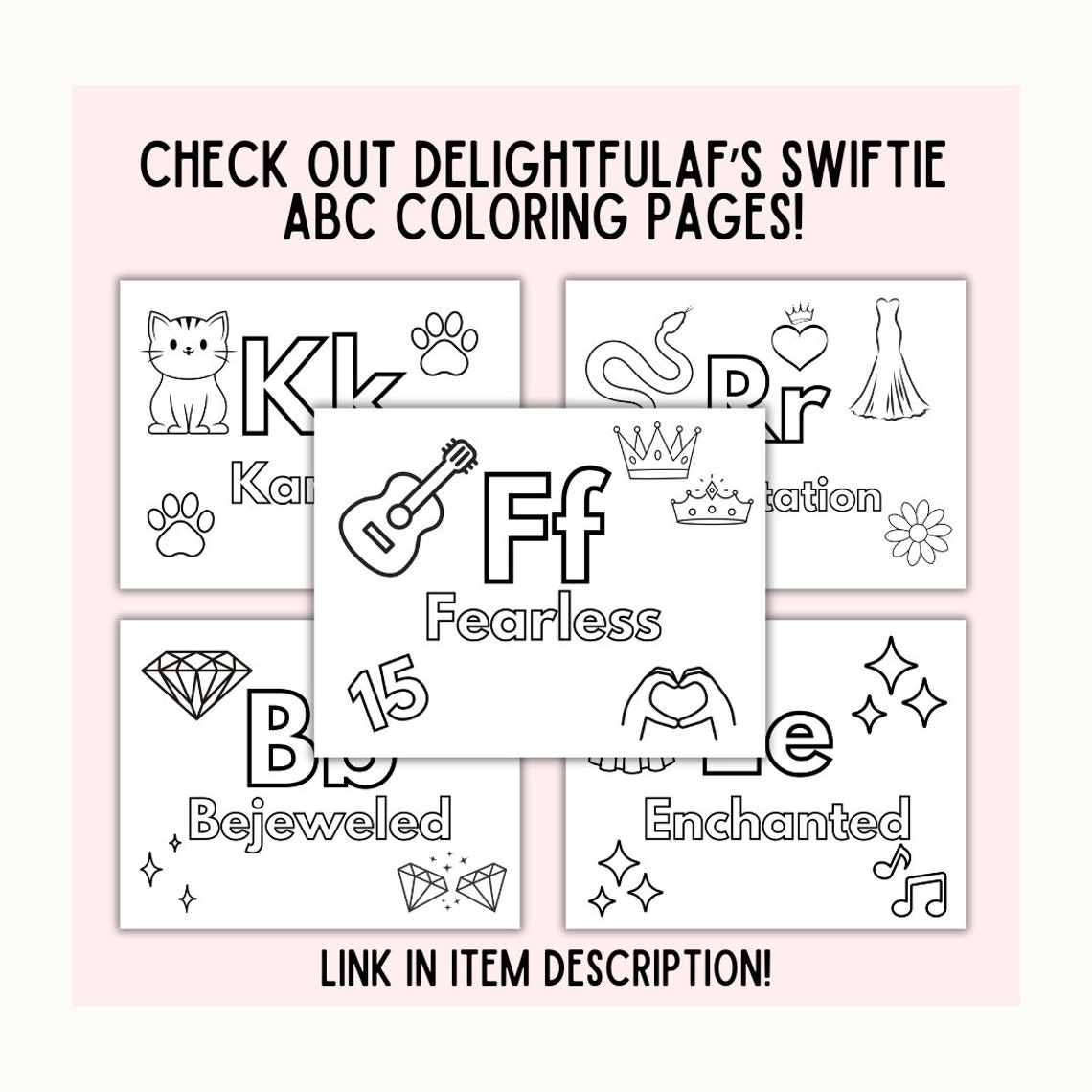 Swiftie Abcs, Alphabet Nursery Print, Taylor Swift Themed Nursery Wall ...