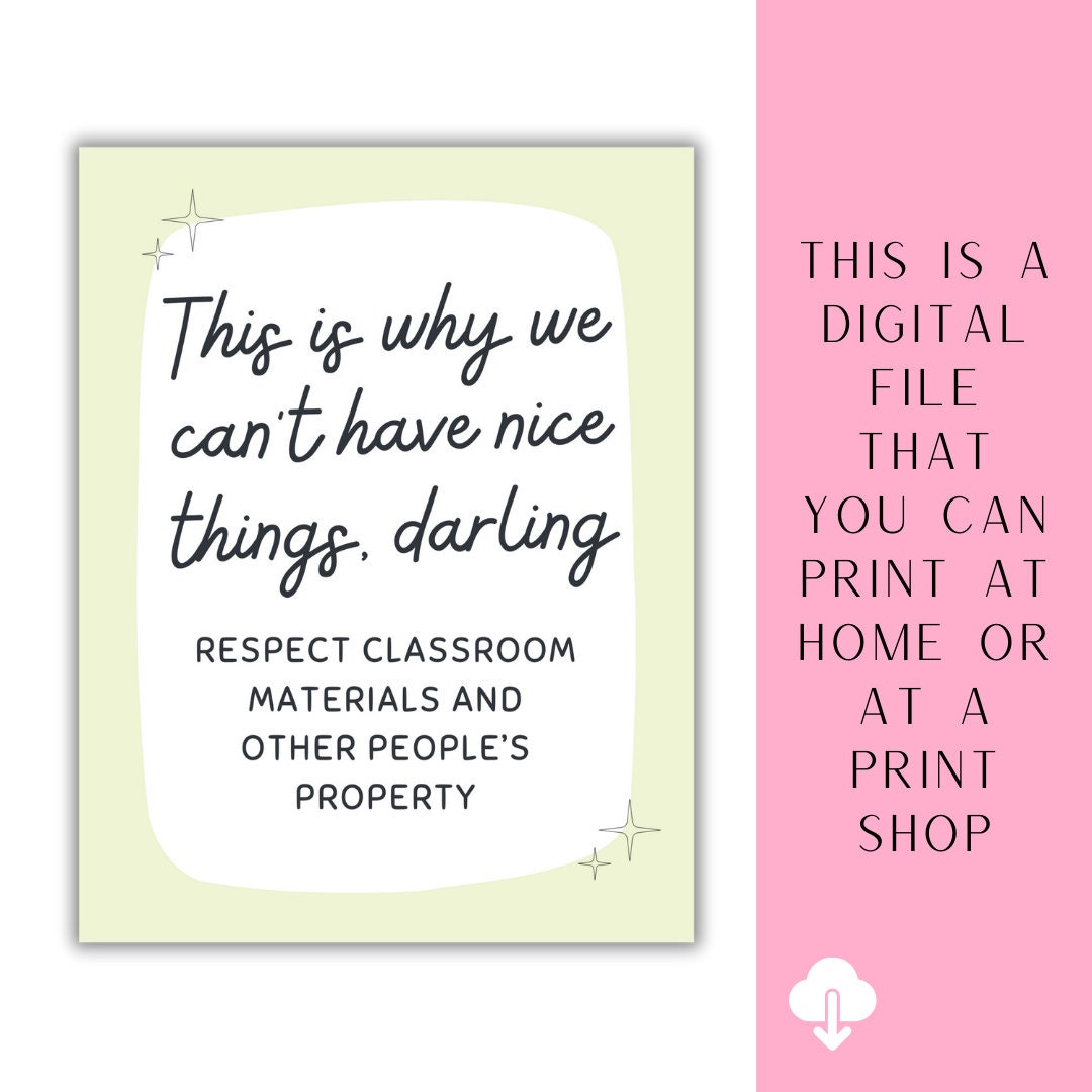 Swift Classroom Rule Poster Decor, Taylor Swift Inspired Classroom ...