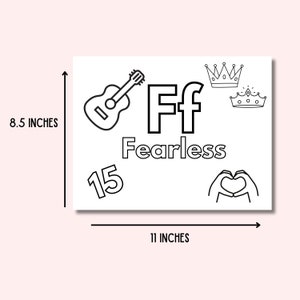 Taylor Swift Inspired Alphabet Coloring Pages Set Eras Tour Printable ...