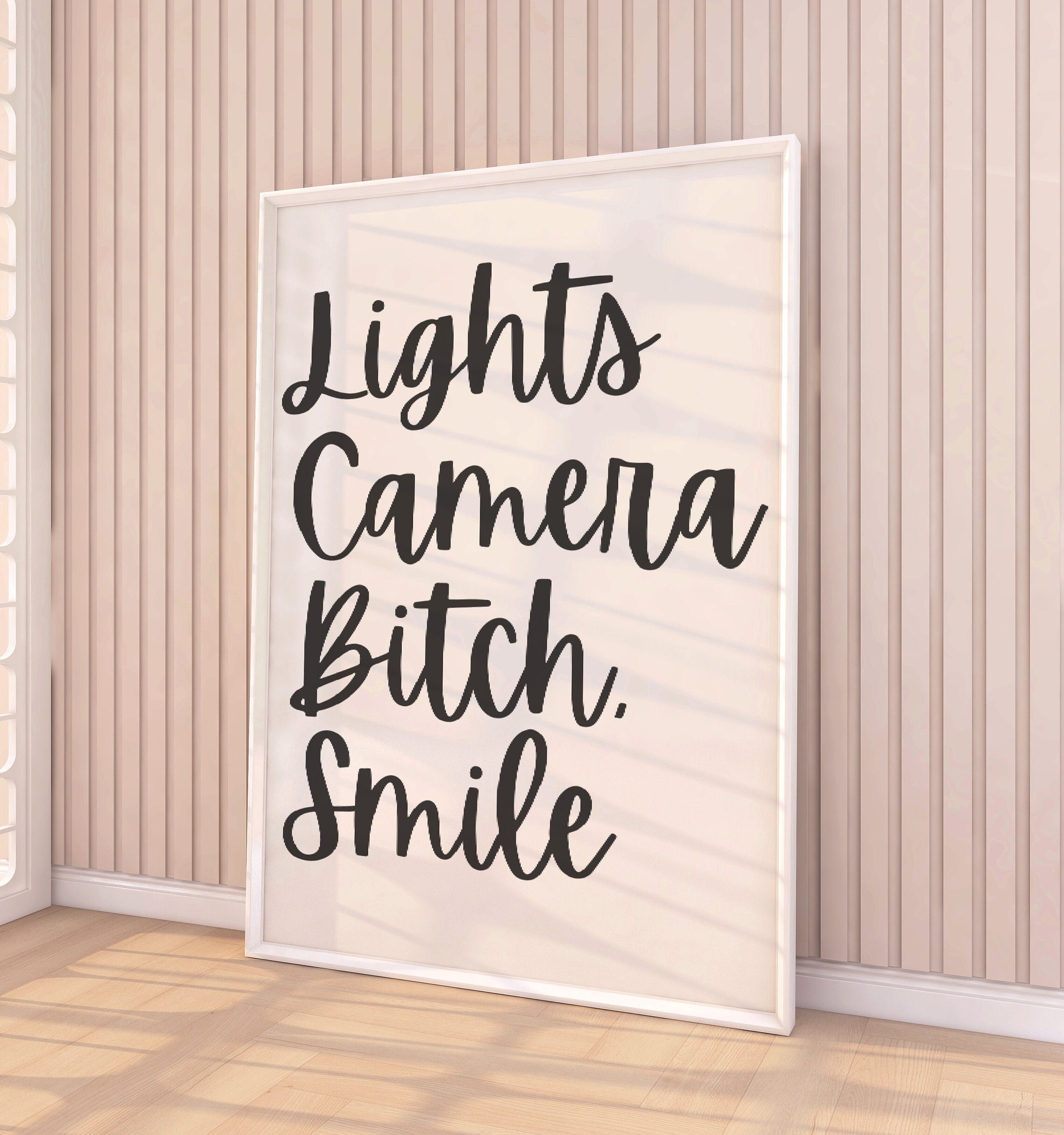 Lights Camera Smile, Digital Wall Print, TTPD Print, Swiftie Instant Download, the Tortured ...