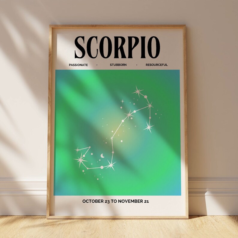 Set of 12 Zodiac Sign Poster Bundle, Zodiac Picture, Astrology Poster ...