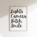 Lights Camera Smile, Digital Wall Print, TTPD Print, Swiftie Instant Download, the Tortured ...