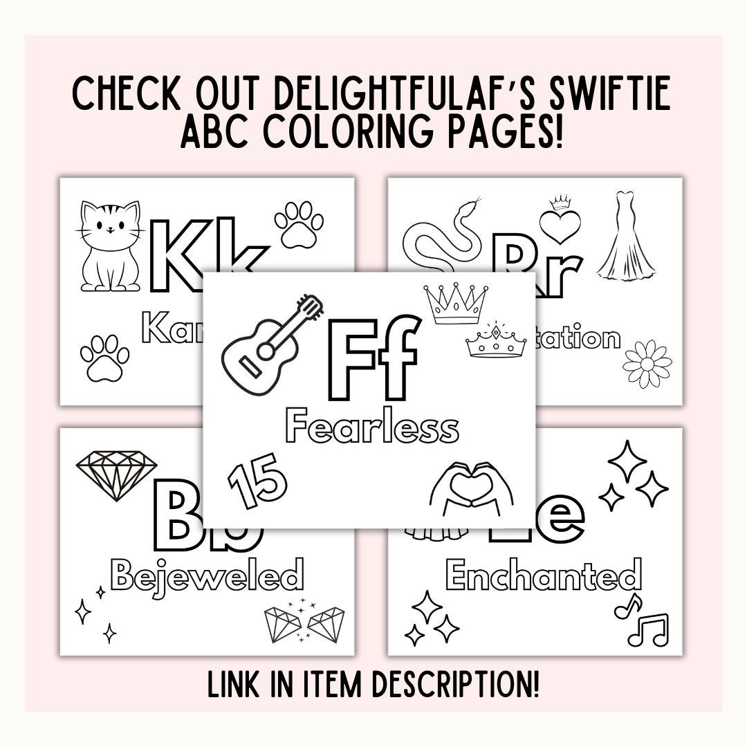 Taylor Swift Alphabet Flash Cards Set of 26, Digital Download Bundle ...
