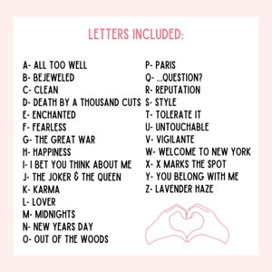 Taylor Swift Inspired Alphabet Coloring Pages Set Eras Tour Printable ...