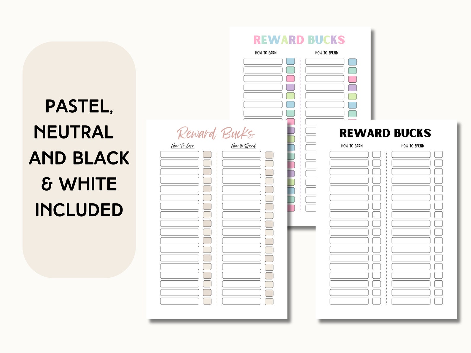 Editable Mom Reward System Mom Bucks How to Earn Mom - Etsy