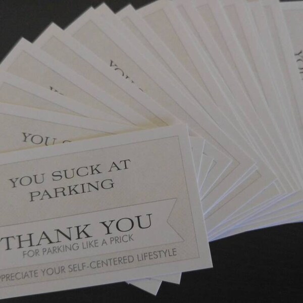 Parking Note - Etsy