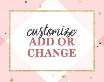 Request a Change in a Current Design Resize Color Change Add a Photo ...