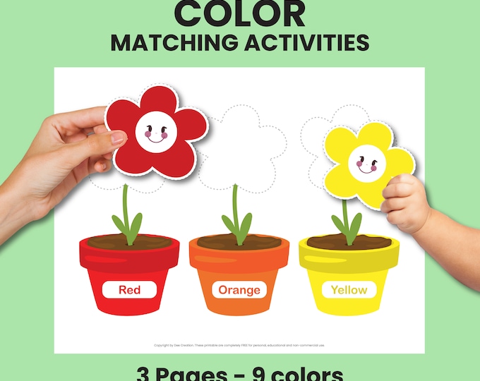 Learning Color, Color Sorting Worksheet, Colors Matching Game, Color ...