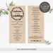 Printable Program Card Wreath Wedding Programwedding Program | Etsy