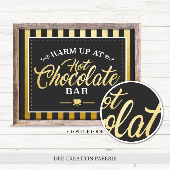 SALE!! Instant Printable Hot Chocolate Bar Kit, Instant Download ...