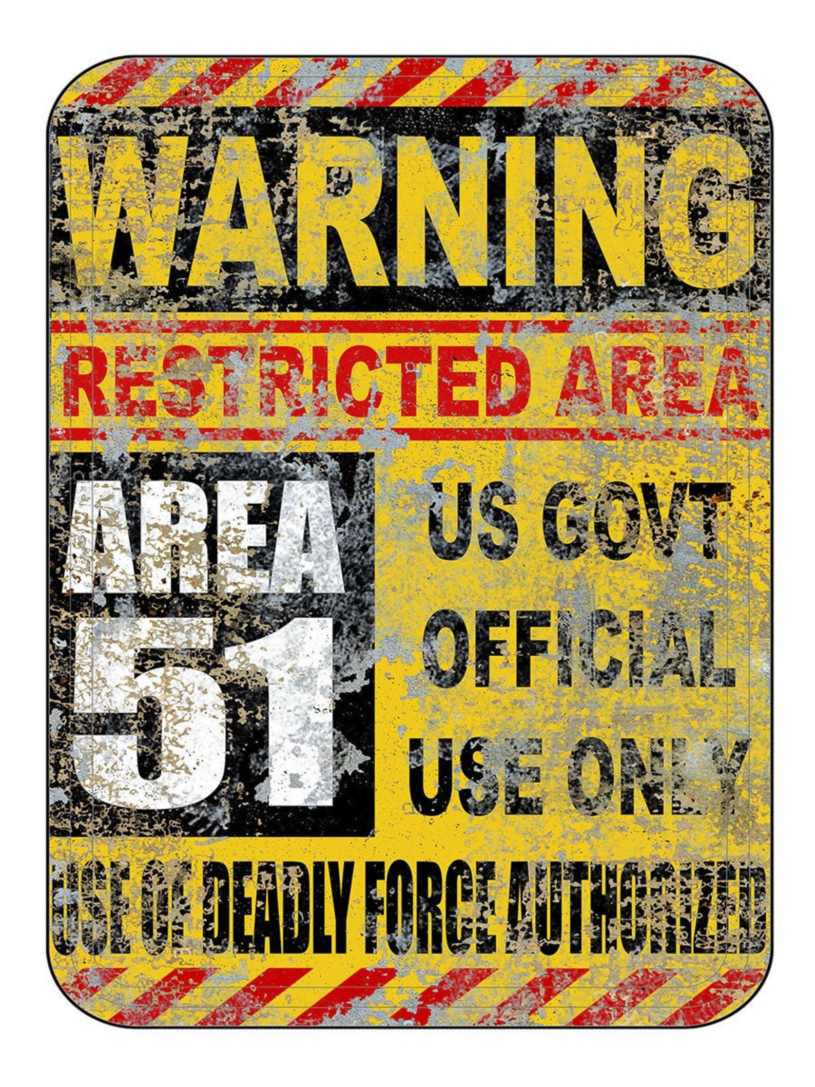 Area 51 Metal Warning Sign 9x12 / UFO Aliens Halloween No | Etsy