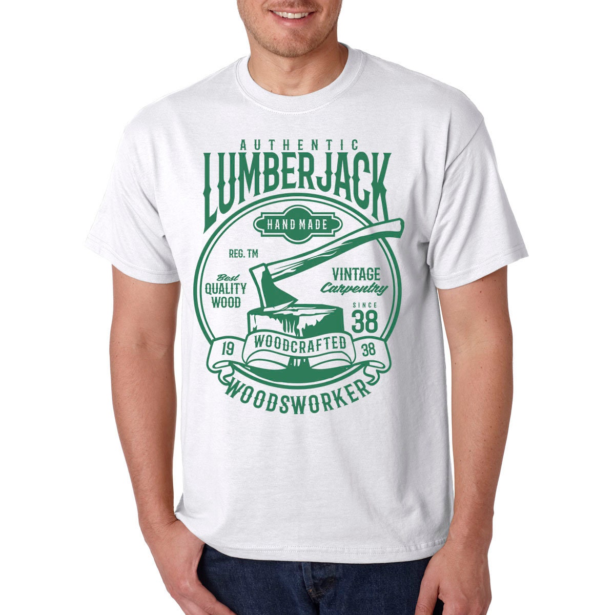 Authentic Lumberjack T-Shirt / Vintage Carpentry Woodworking | Etsy