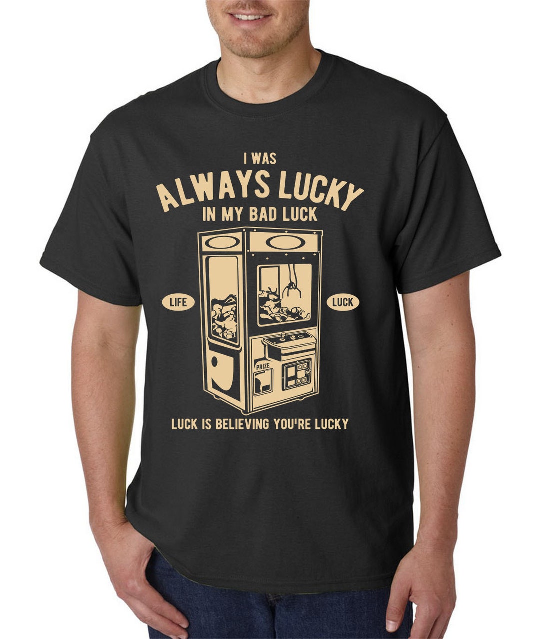 I Was Always Lucky in My Bad Luck T-shirt / Bohumil Hrabal Quote / Claw ...