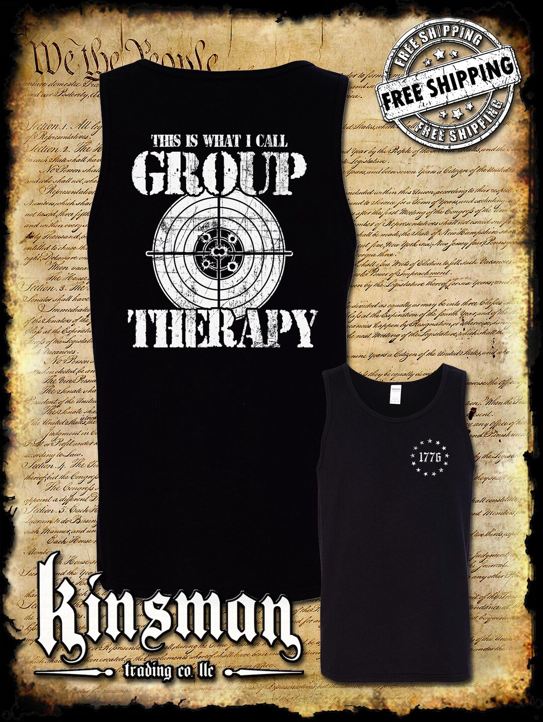 Group Therapy 2nd Amendment Pro-gun 2-sided Tank Top T-shirt Funny - Etsy